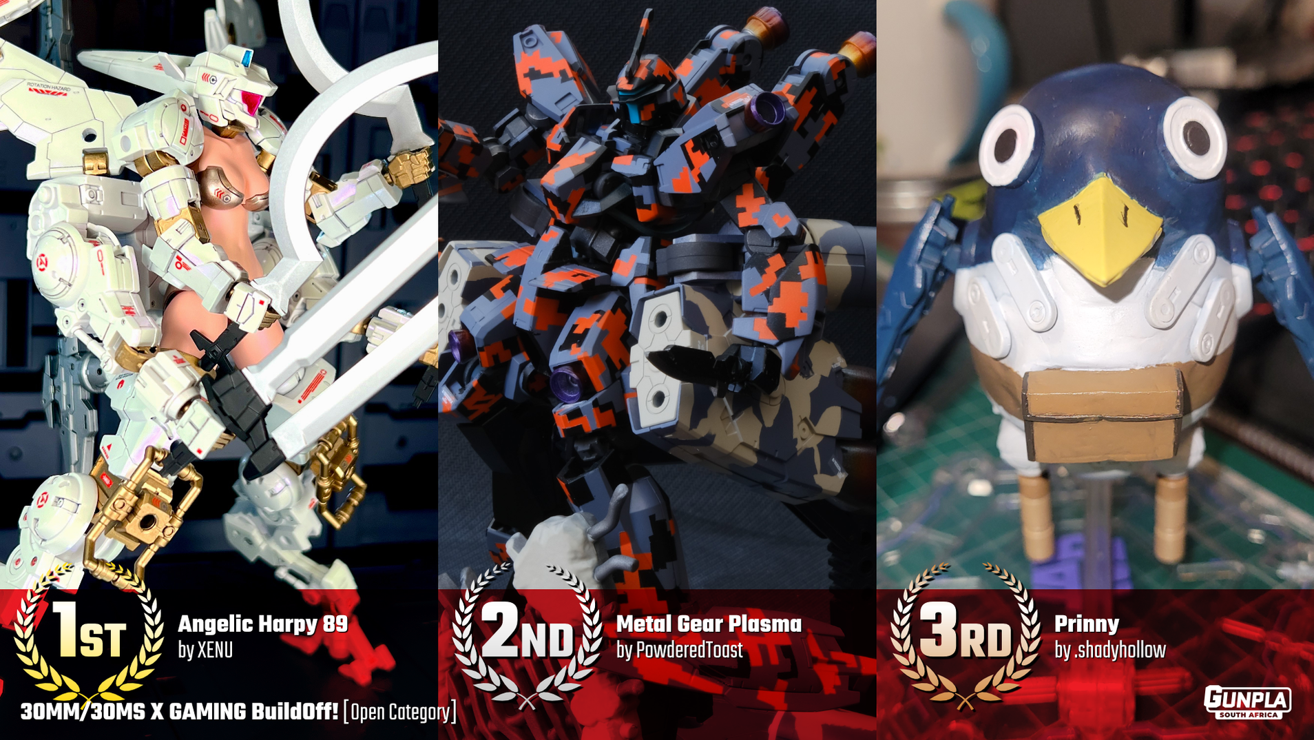 Entries & Winners from 30MM/30MS X GAMING BuildOff! — GUNPLA SA