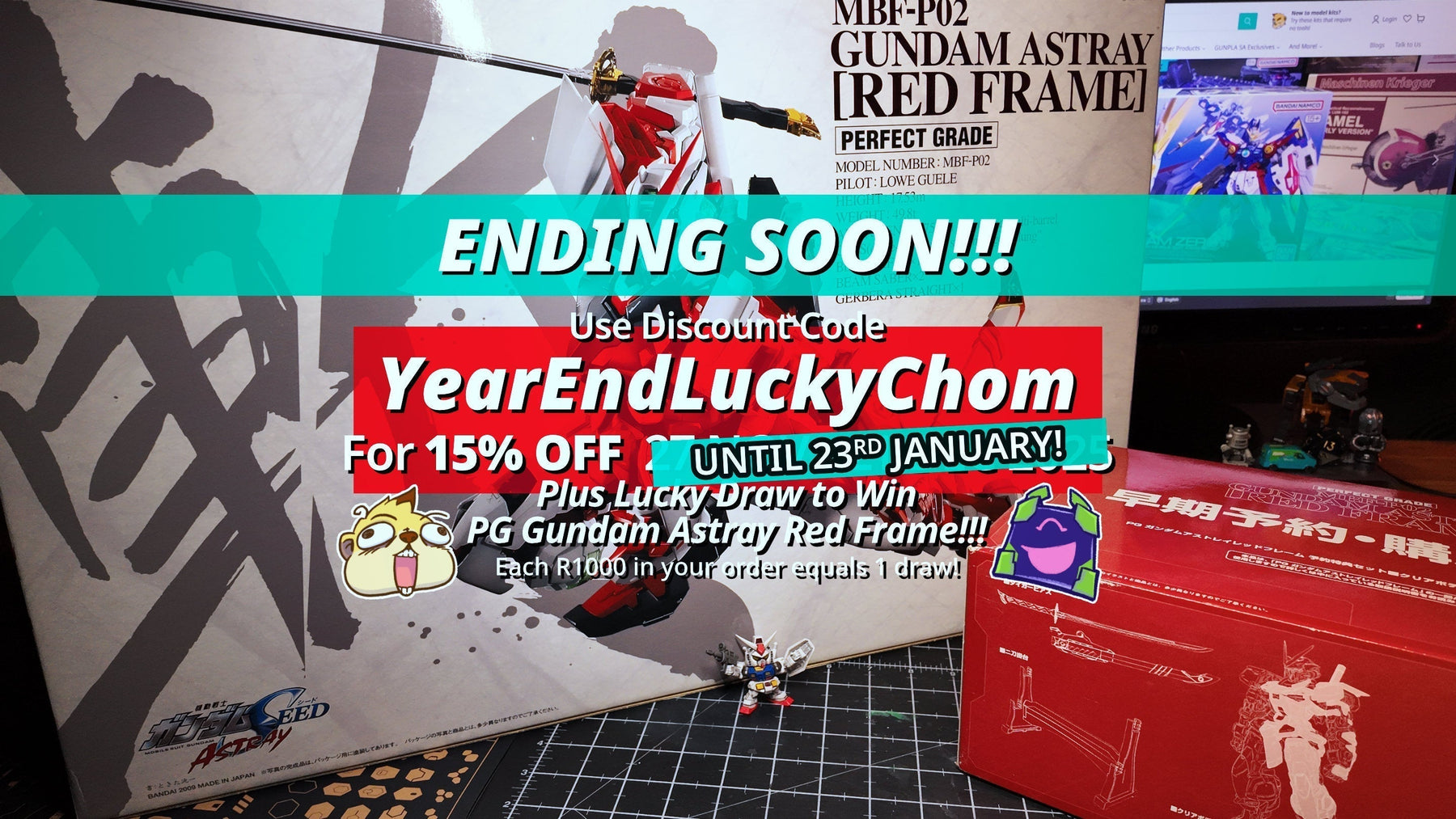 YearEndLuckyChom!!! Perfect Grade Gundam Astray Red Frame Giveaway! [P ...