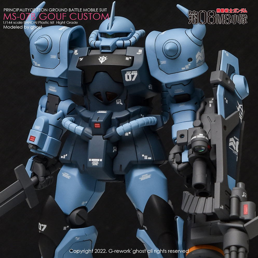 [G-REWORK DECAL] [HG] MS-07B GOUF CUSTOM — GUNPLA SA