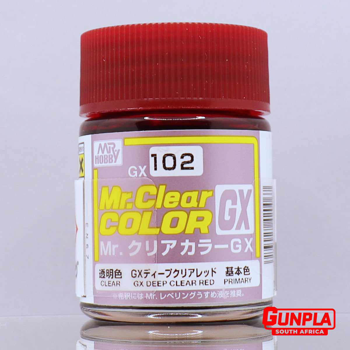 Mr. CLEAR COLOR GX102 GX Deep Clear Red 18ml — GUNPLA SA