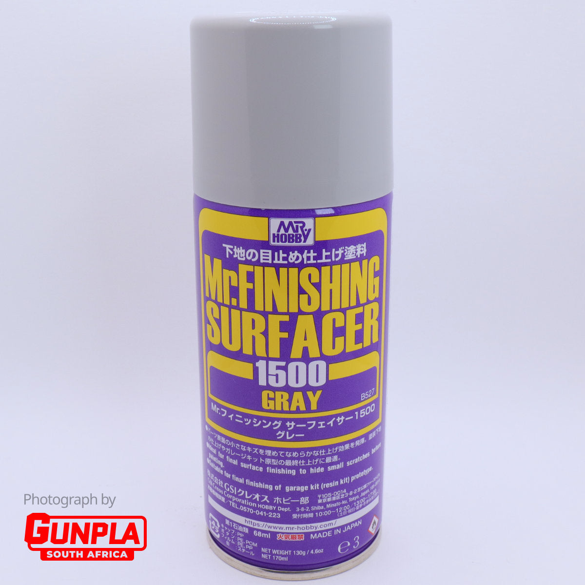 Mr. FINISHING SURFACER 1500 Gray Spray 170ml — GUNPLA SA